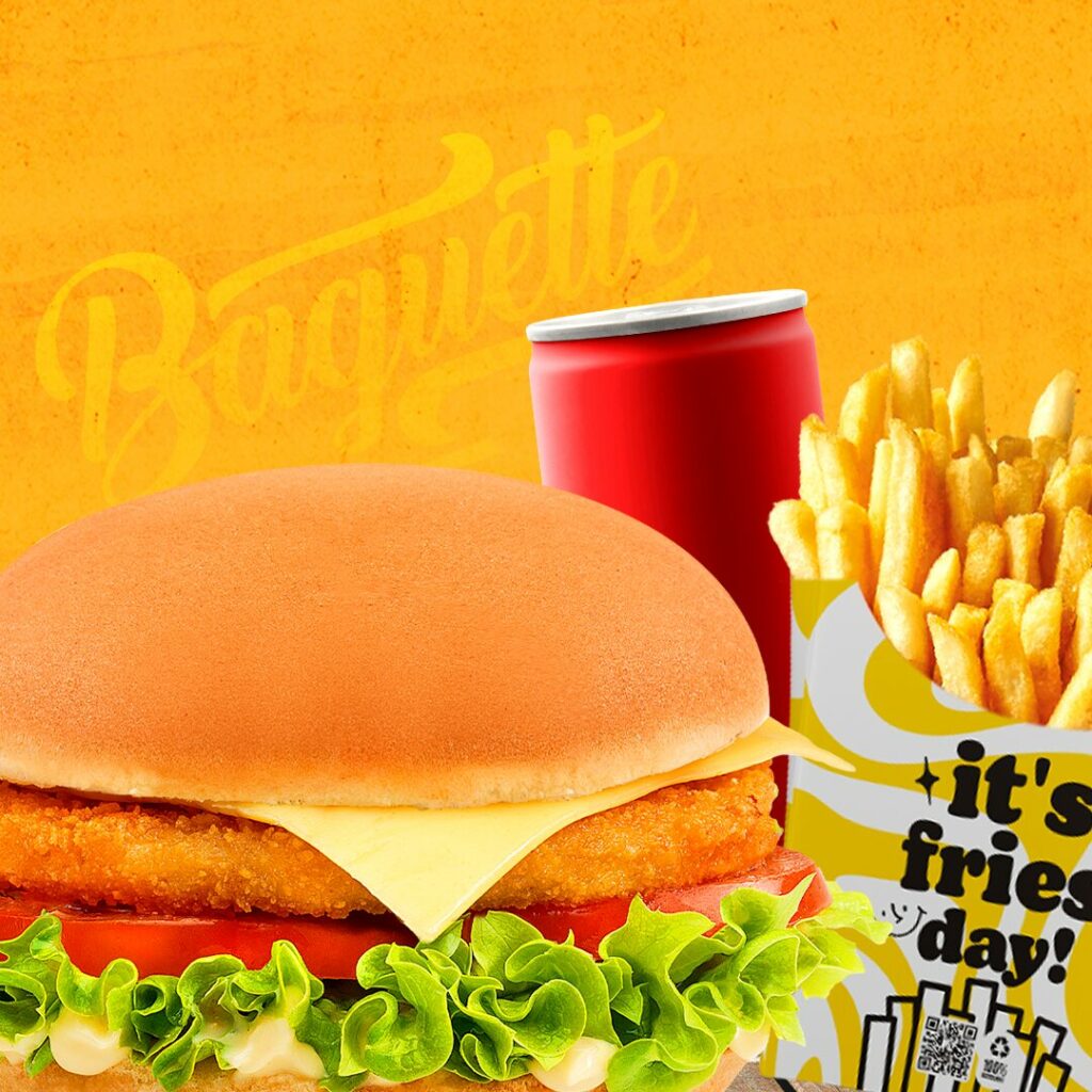 MENU CHICKEN BURGER - Baguette Delivery